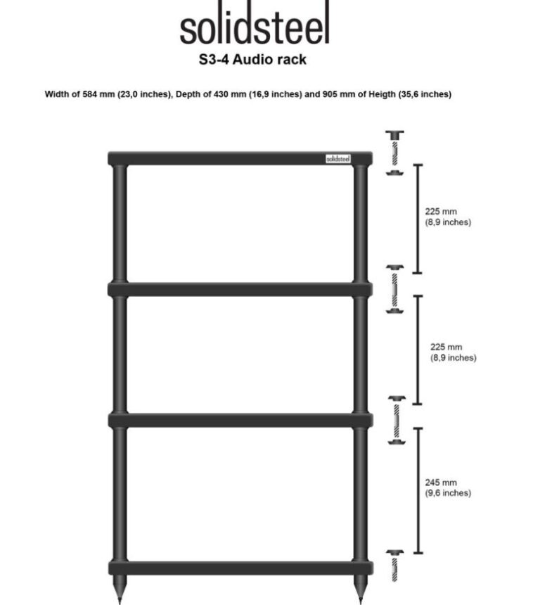 Solidsteel S3-4 Reference Hi-Fi Rack 4-tier – Audio Perfectionist